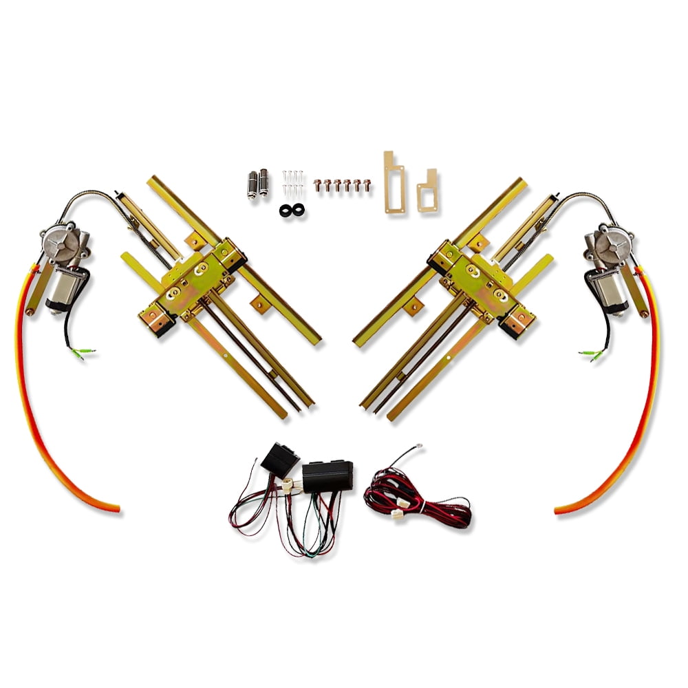 Aflle Racing 2 Door Street Hot Rat Rod Flat Glass Power Window Kit with ...