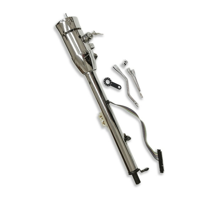 Aflle Racing 28" GM Tilt Automatic Steering Column Chrome Hot Rod with ...