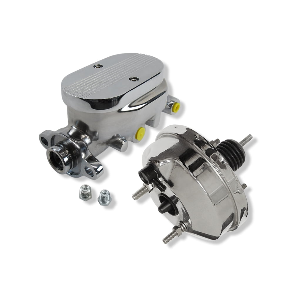 Aflle Racing 8" Single Diaphragm Universal Chrome Brake Booster and GM ...
