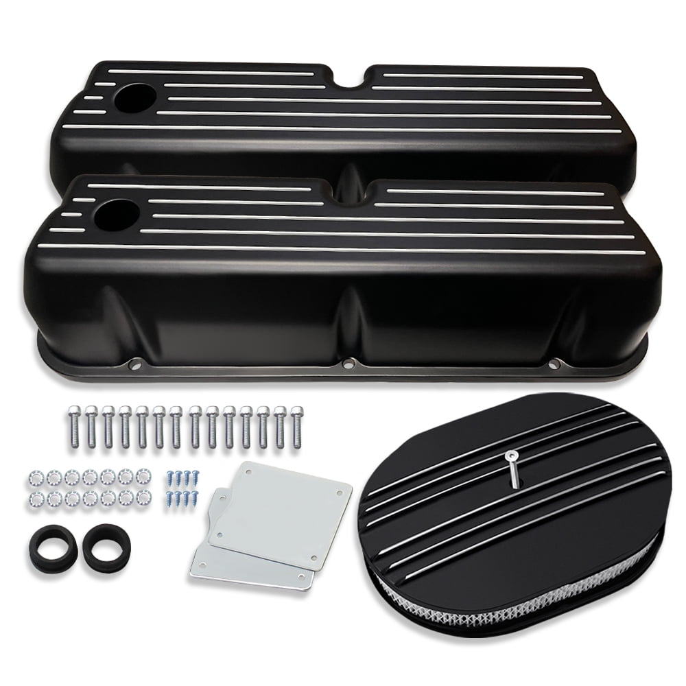 Aflle Racing Aluminum Valve Covers Ball Milled with Hole For SBF 289 ...