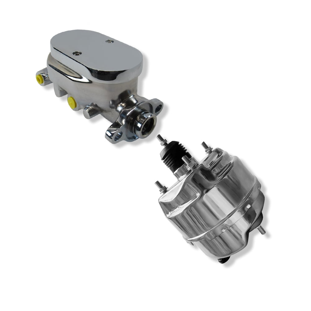 Aflle Racing Chrome 8" Dual Diaphragm Power Brake Booster Bendix Style ...