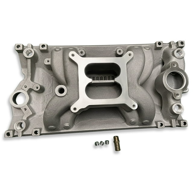 Aflle Racing Dual Plane Air Gap Intake Manifold Satin For Chevy Small ...