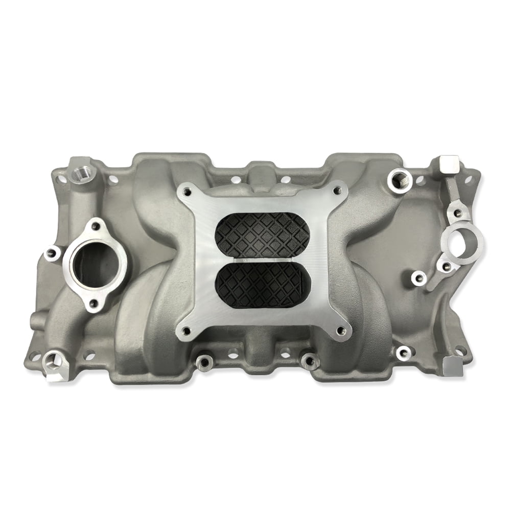 Aflle Racing Dual Plane Intake Manifold Satin For SBC 265 283 302 327 ...