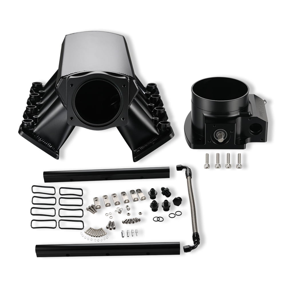 Aflle Racing Fabricated Intake Manifold High Profile Throttle Body 92mm ...