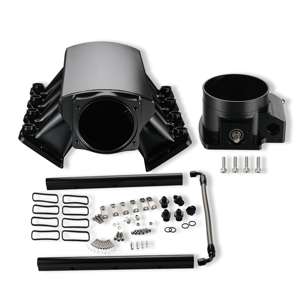 Aflle Racing Fabricated Intake Manifold Low Profile Throttle Body 102mm ...
