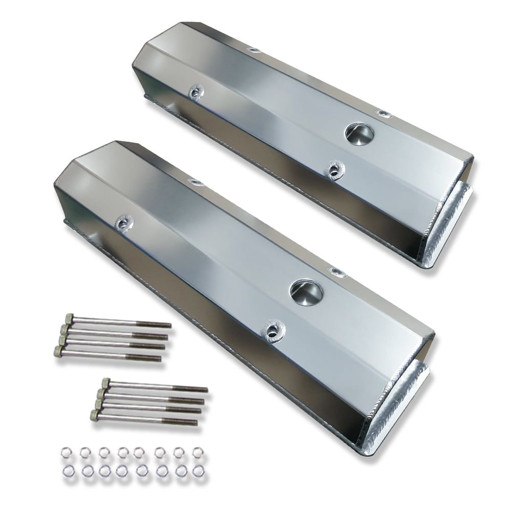 Aflle Racing Fabricated Valve Covers Tall Style 1/4" Rail For Chevy SBC ...