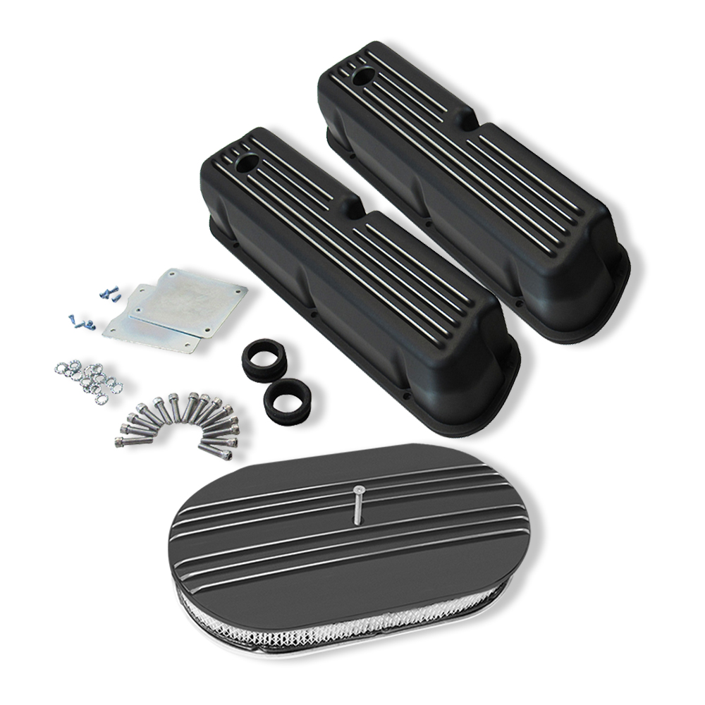 Aflle Racing For Ford SBF 289 302 351W & 5.0L 1962-1985 Black Aluminum ...