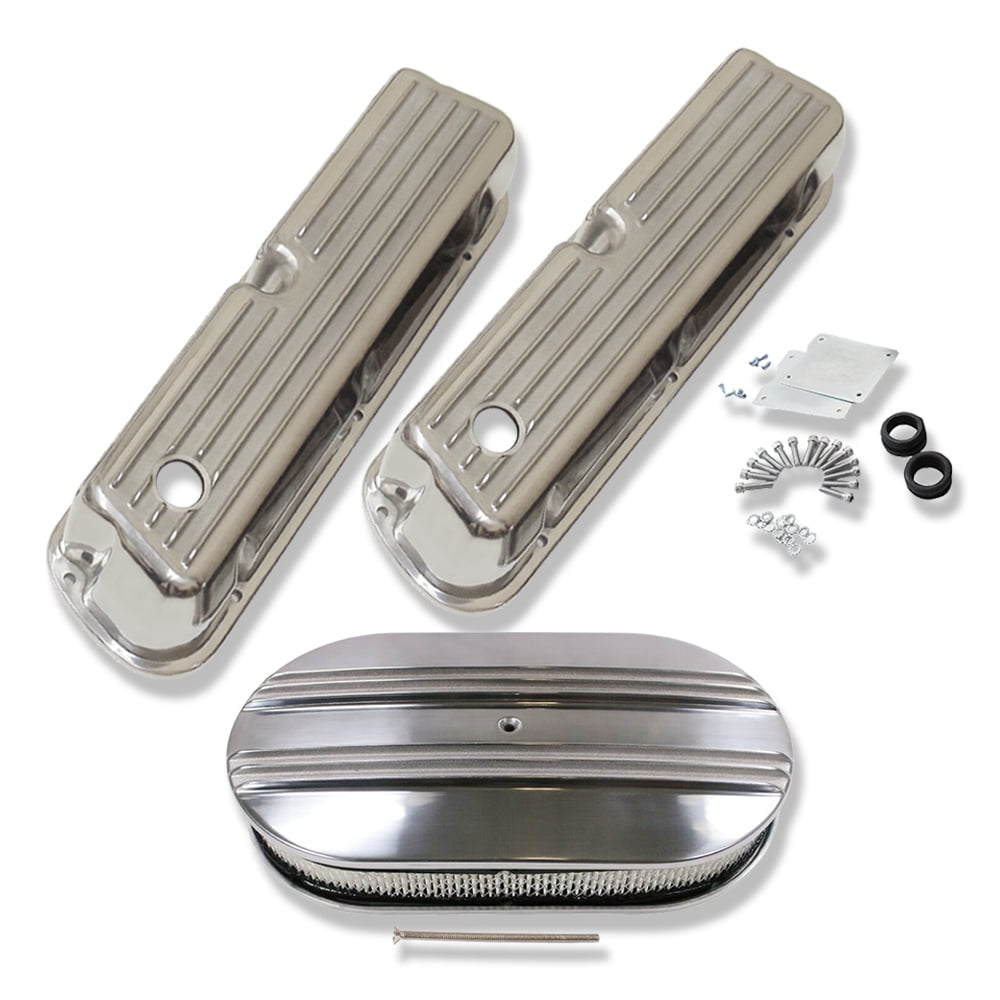 Aflle Racing For SBF Finned Tall Valve Covers 289 302 351W 5.0L & 15 ...