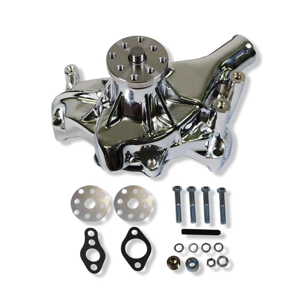 Aflle Racing Long Water Pump Chrome High Volume for SBC Small Block ...