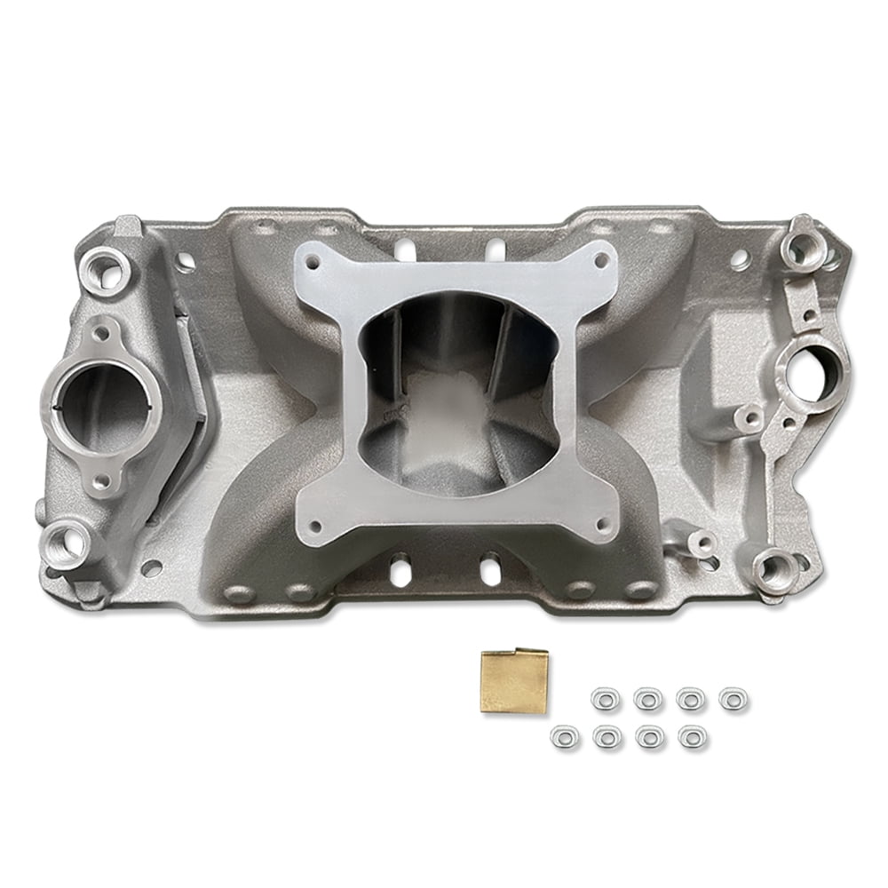 Aflle Racing Single Plane Intake Manifold Satin for SBC Chevy 350 400 ...
