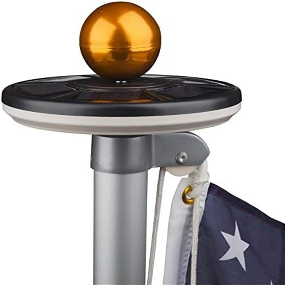 Afoxsos 1300 Lumens 26 LED Solar Powered Flag Pole Light Light Up ...