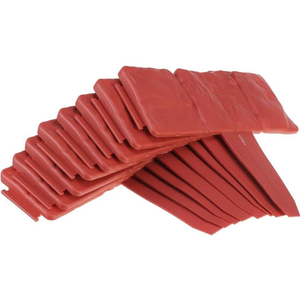 Afoxsos Brick Red Cobblestone Effect Plastic Garden Lawn Border Edging ...