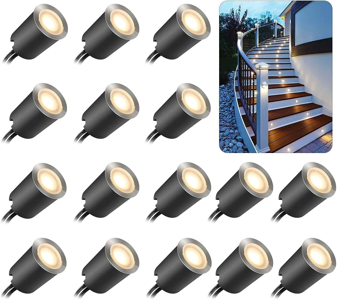 Afoxsos Recessed LED Deck Light Kit with Protective Shell φ32mm – IP67 ...