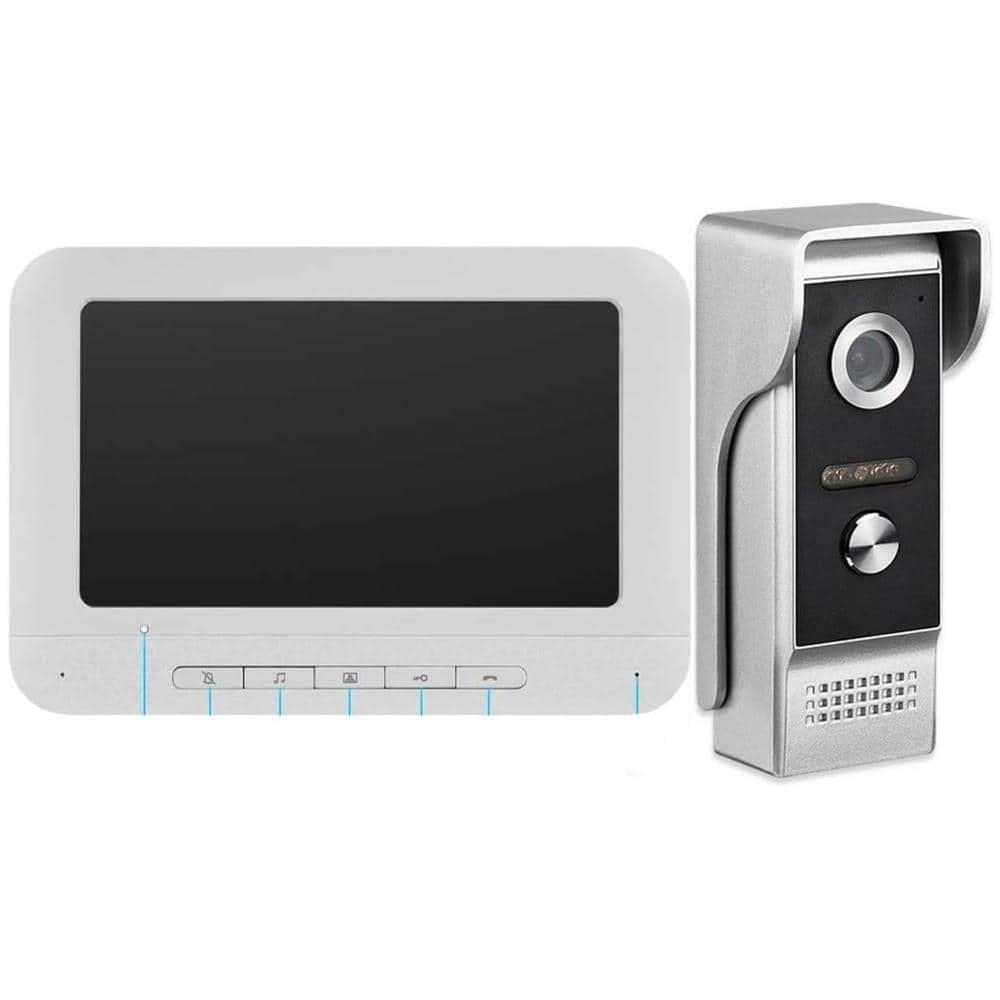 Afoxsos Wired Door Video Intercom System Doorbell Kit with 7 in ...