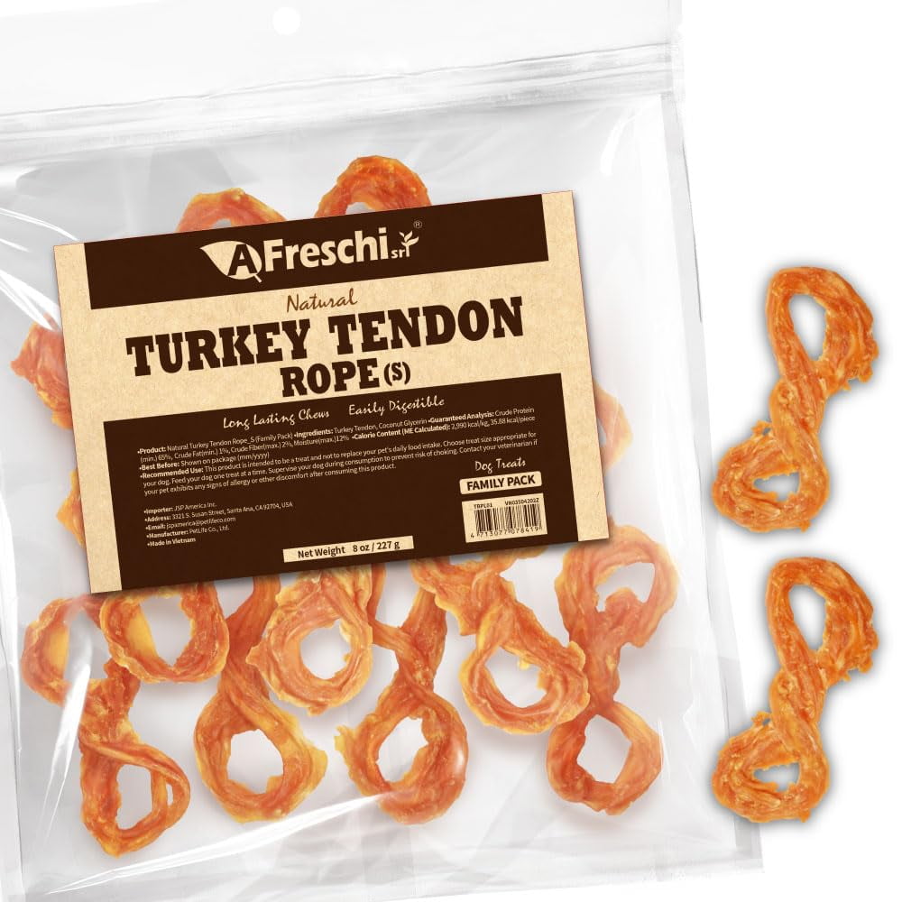 Afreschi Natural Turkey Tendon Rope (S) 8 oz, USA-Sourced Turkey Tendon ...