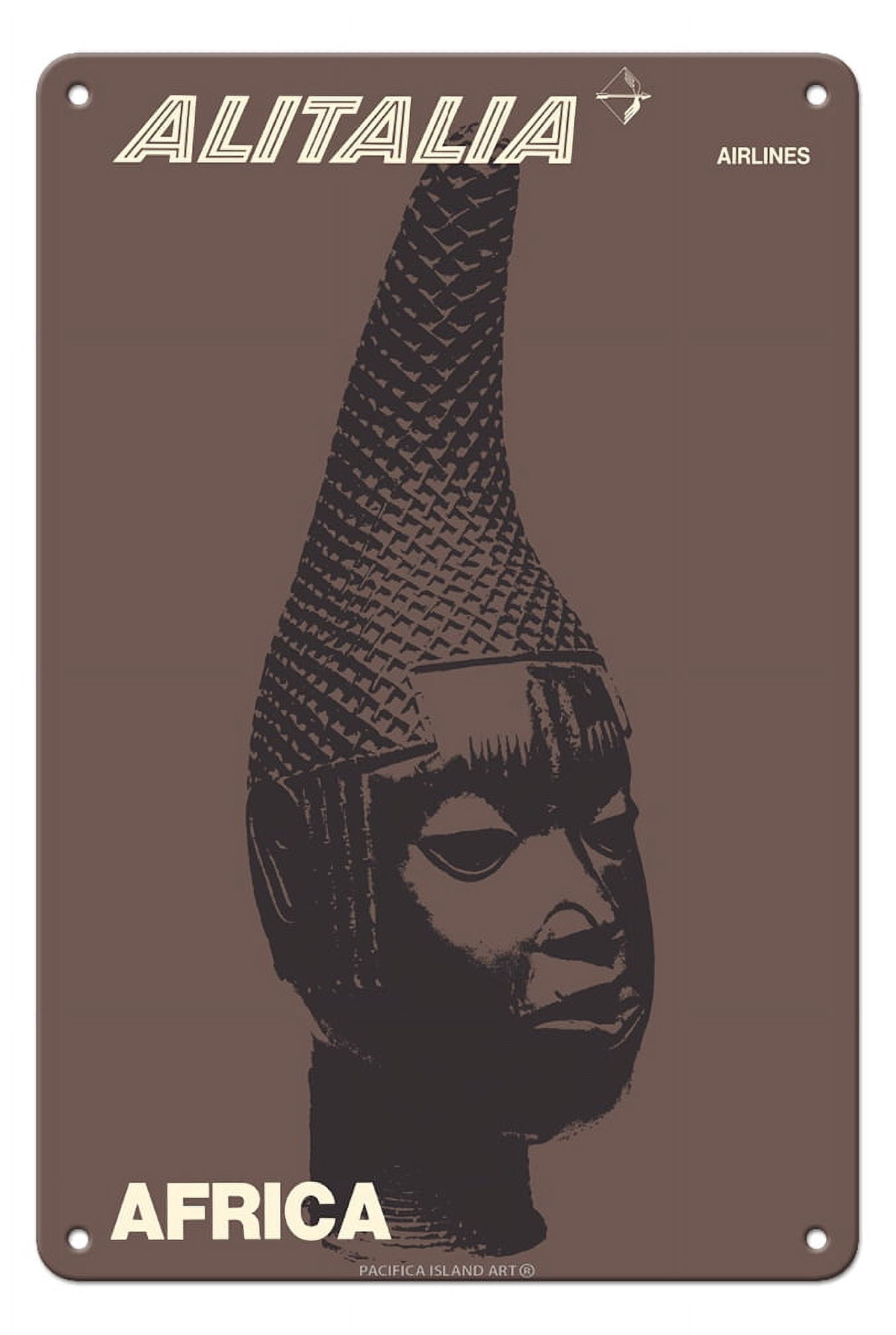Africa - Alitalia Airlines - Tribal Dogon Statue - Vintage Airline ...