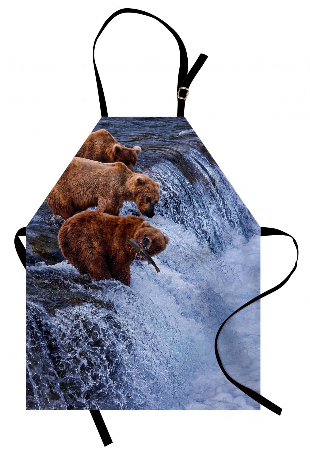 Africa Apron Grizzly Bears Fishing in the River Waterfalls Cascade in ...