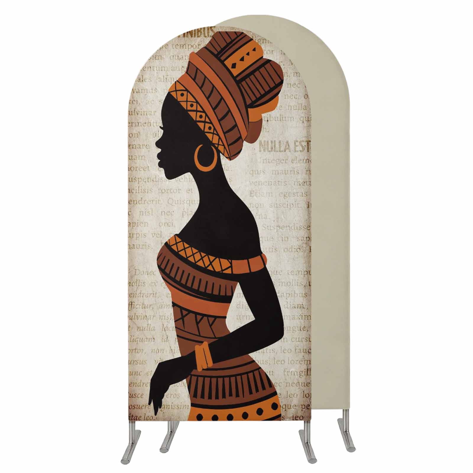 Africa Black Women Wedding Arch Cover, Stretchy Spandex Arch Backdrop ...