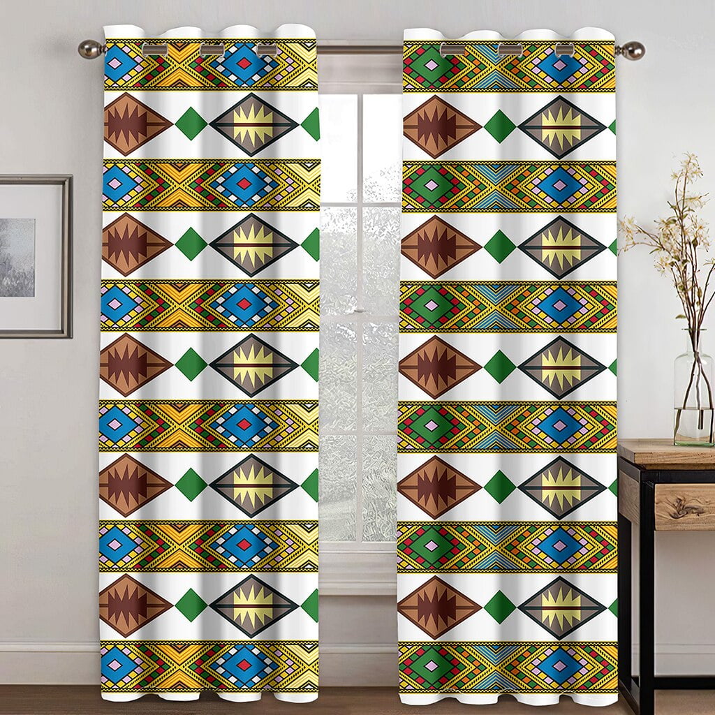 Africa Boho Ethiopian and Eritrean Traditional Curtains 2 Pieces Thin ...