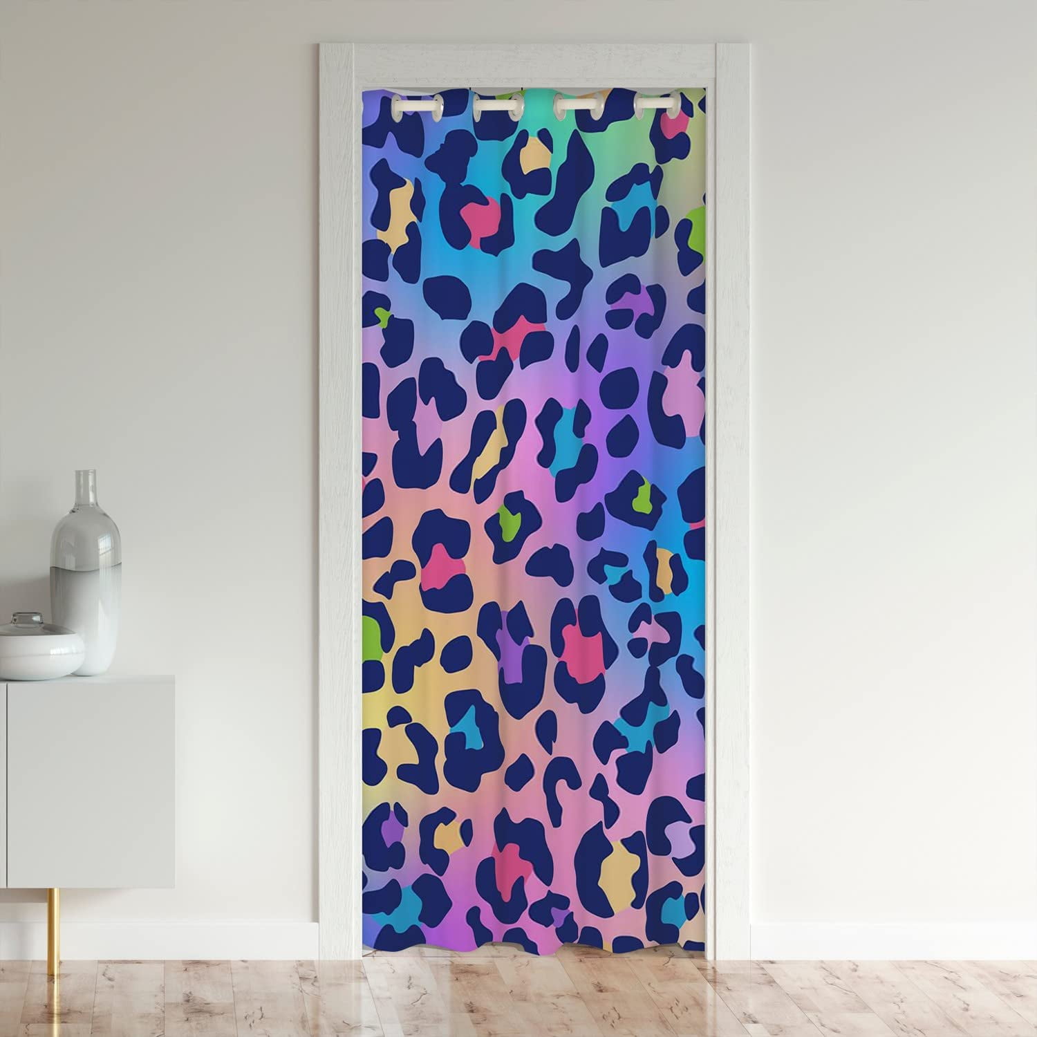 Africa Cheetah Colorful Leopard Pattern Door Curtains for Bedroom ...