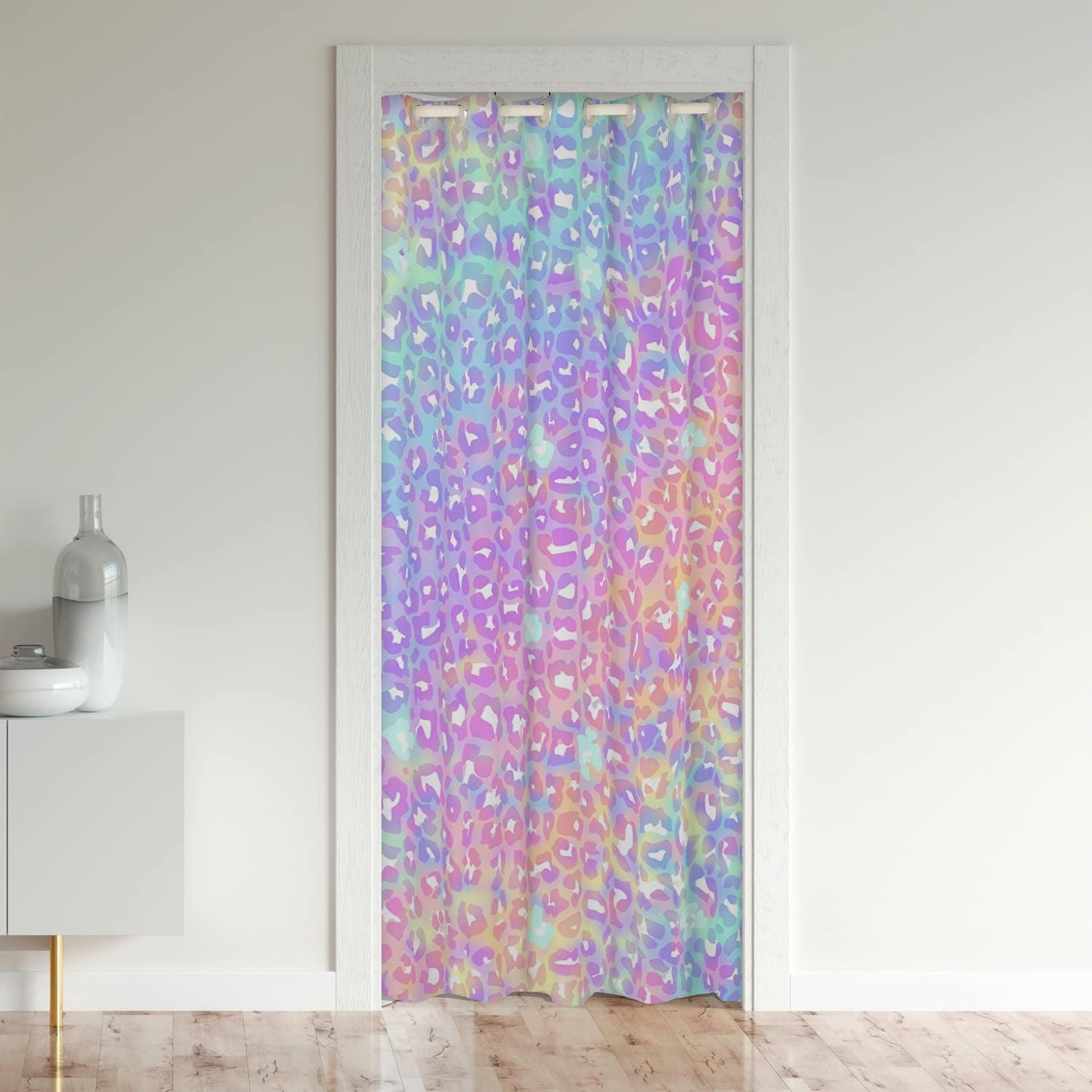 Africa Cheetah Colorful Leopard Pattern Door Curtains for Bedroom ...