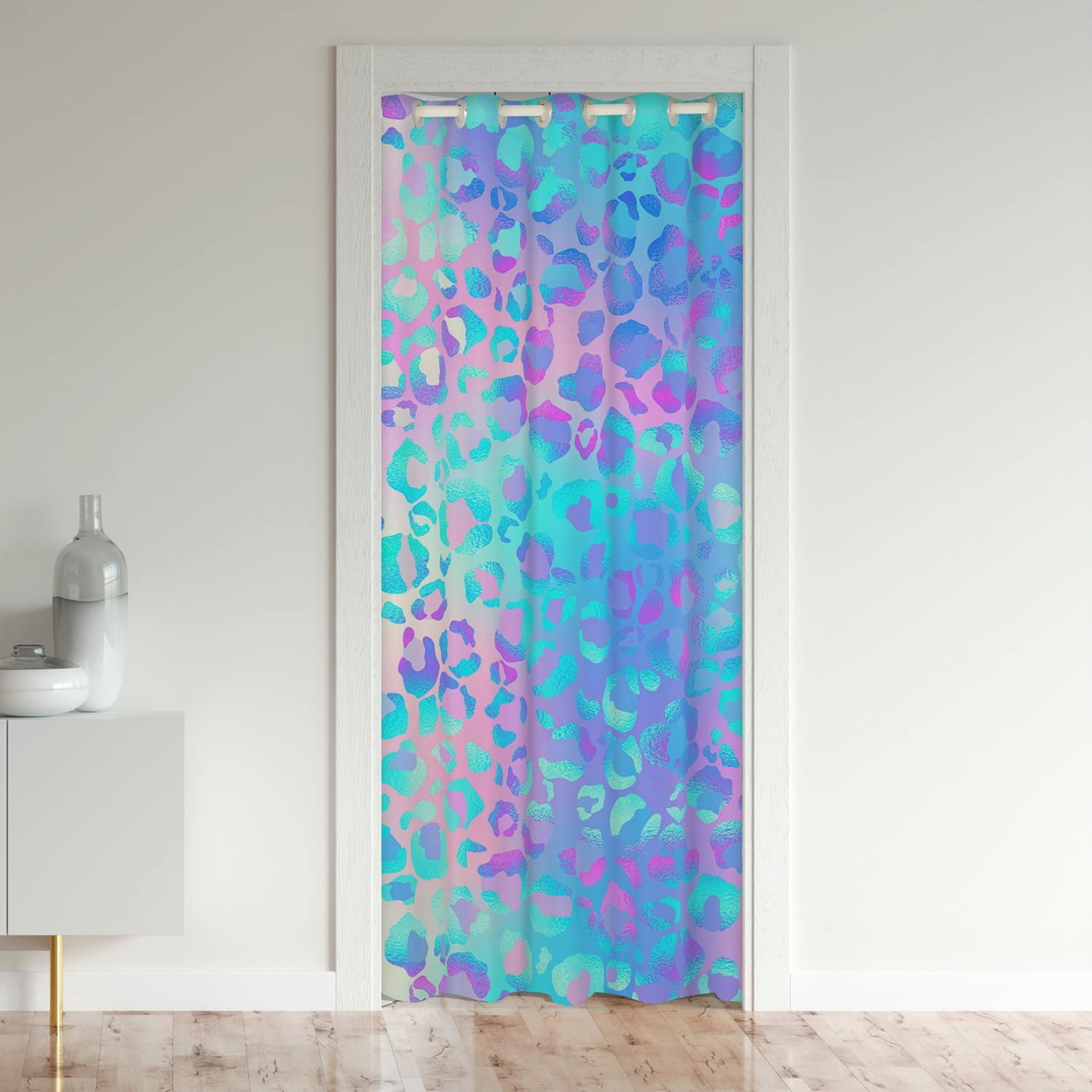 Africa Cheetah Colorful Leopard Pattern Door Curtains for Bedroom ...