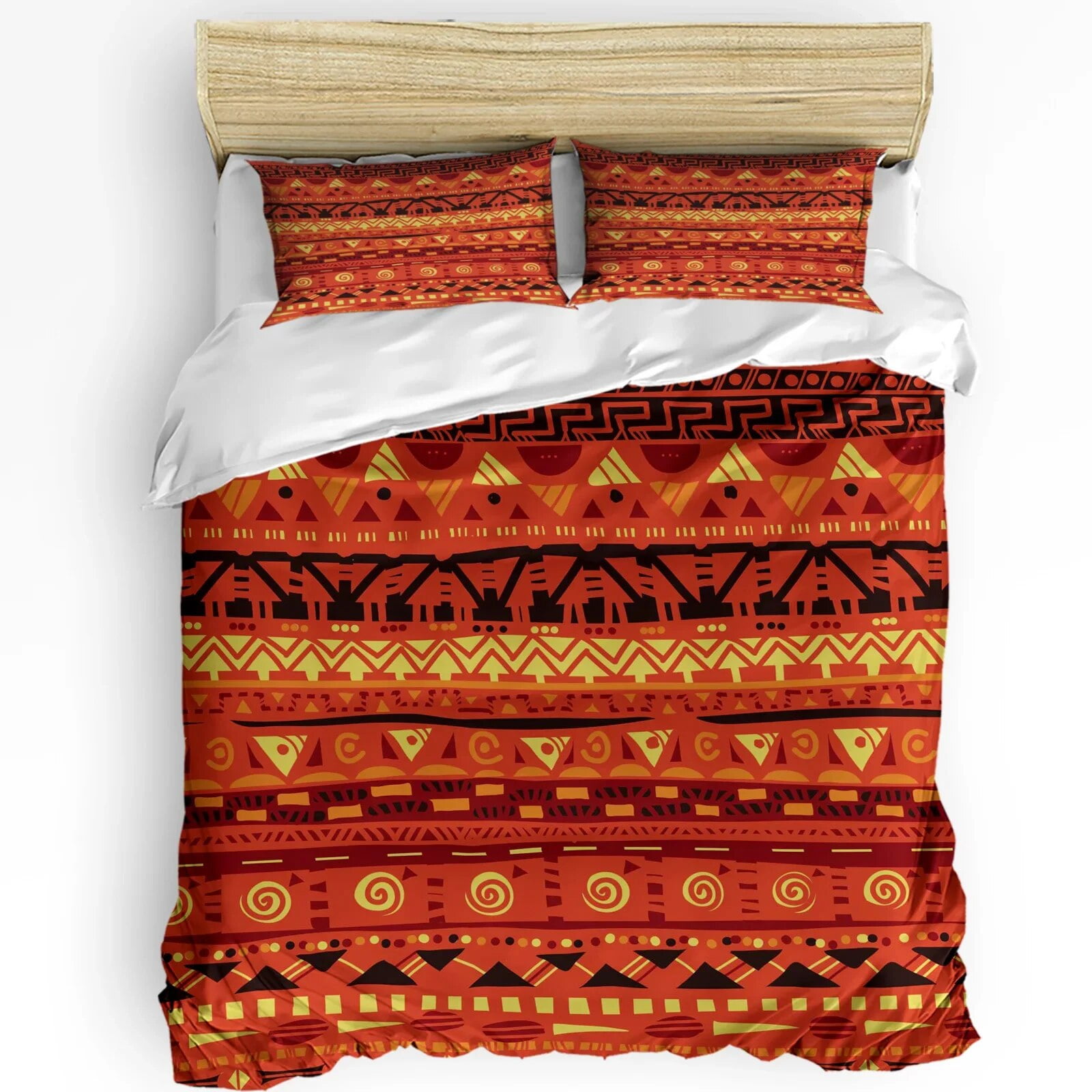 Africa Colorful Geometric Art 3pcs Bedding Set For Bedroom Double Bed ...