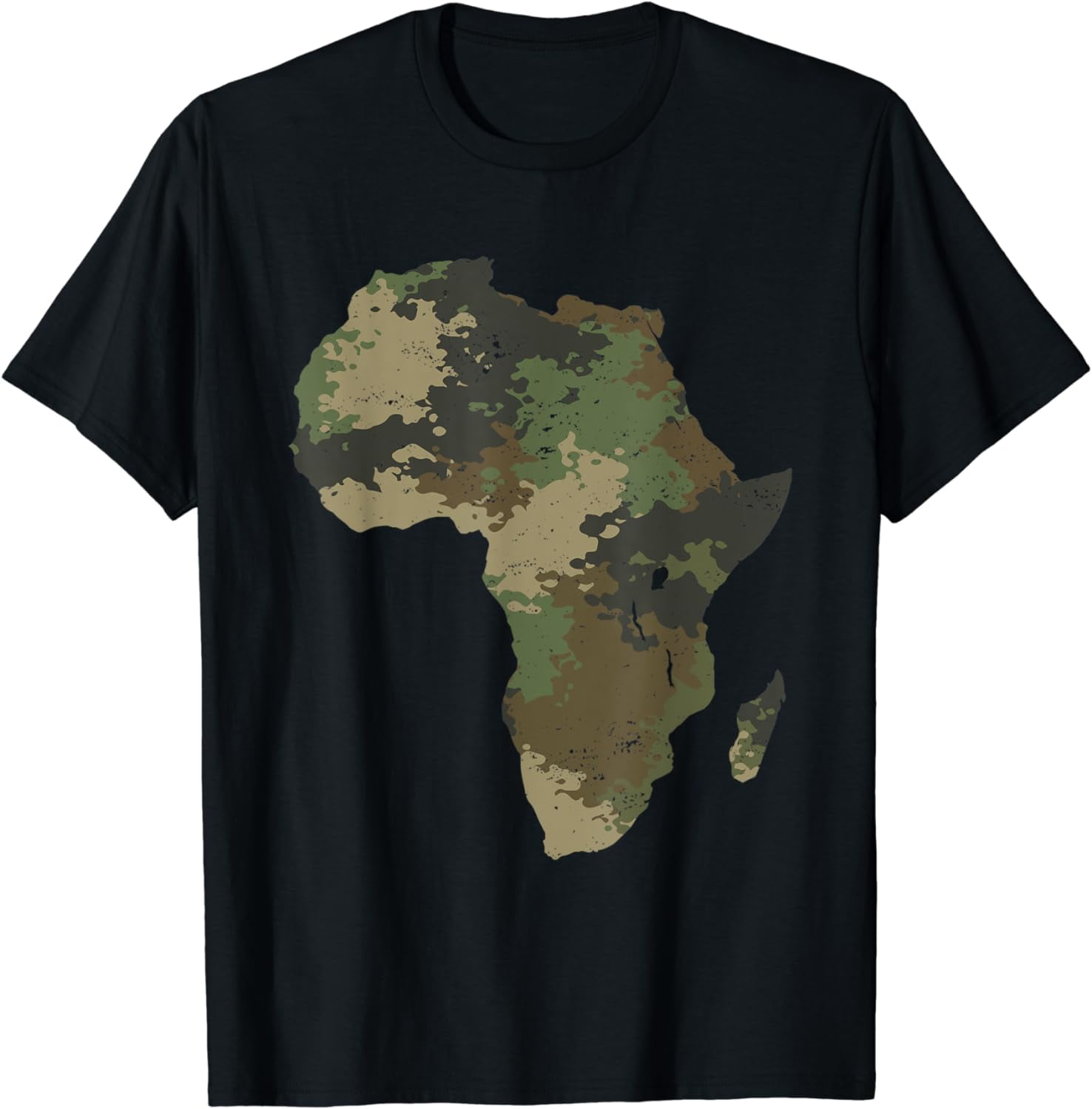 Africa Continent Map Camo Pattern African Safari Camouflage T-Shirt ...