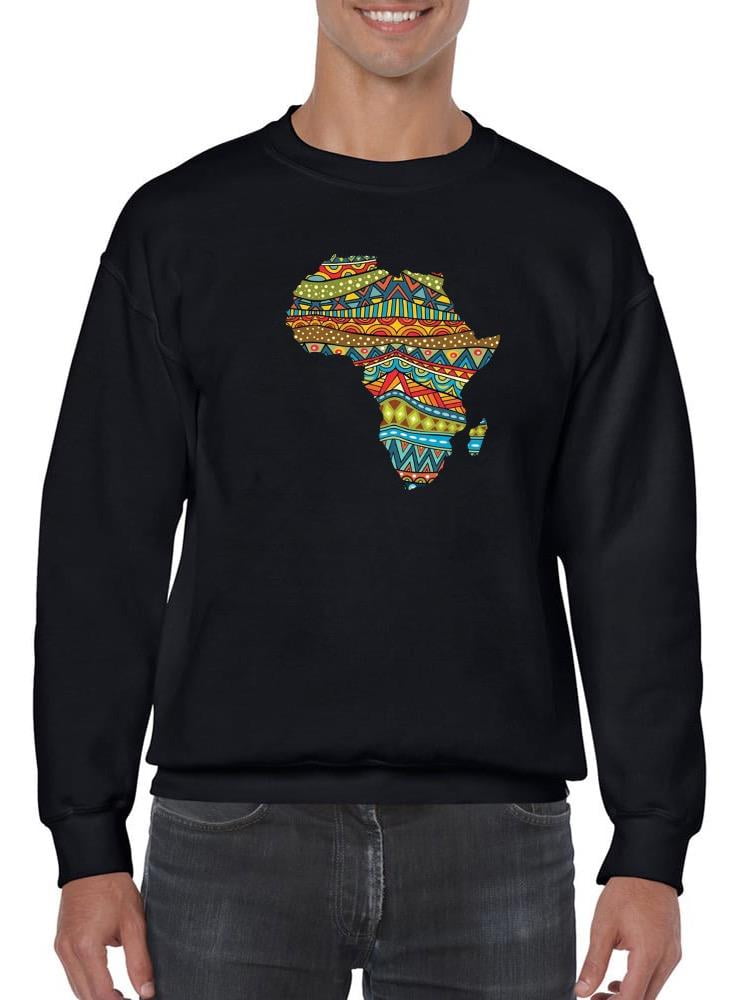 Africa Country Map Sweatshirt Men -SPIdeals Designs, Male Medium ...