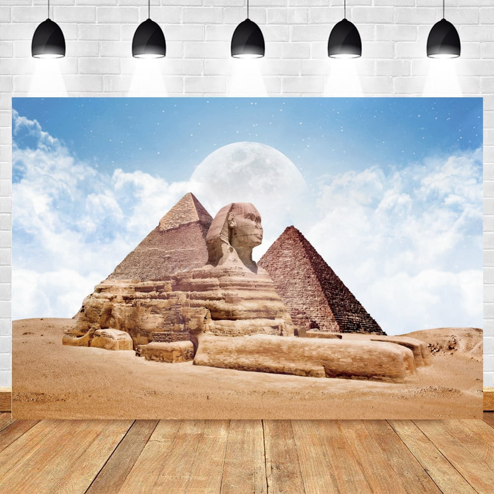 Africa Desert Photography Backdrop Egyptian Pyramid Desert Sand Dunes ...