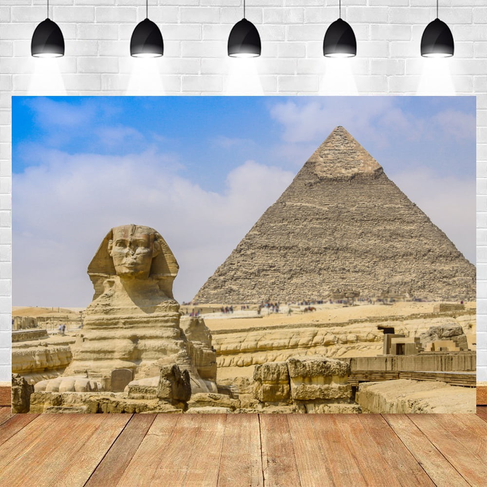 Africa Desert Photography Backdrop Egyptian Pyramid Desert Sand Dunes ...