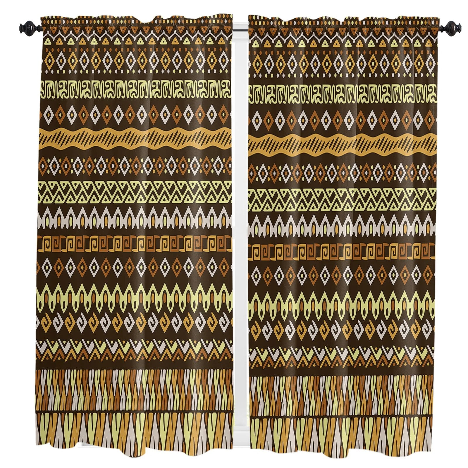 Africa Emblem Ethnic Curtains For Living Room Bedroom Window Treatment ...
