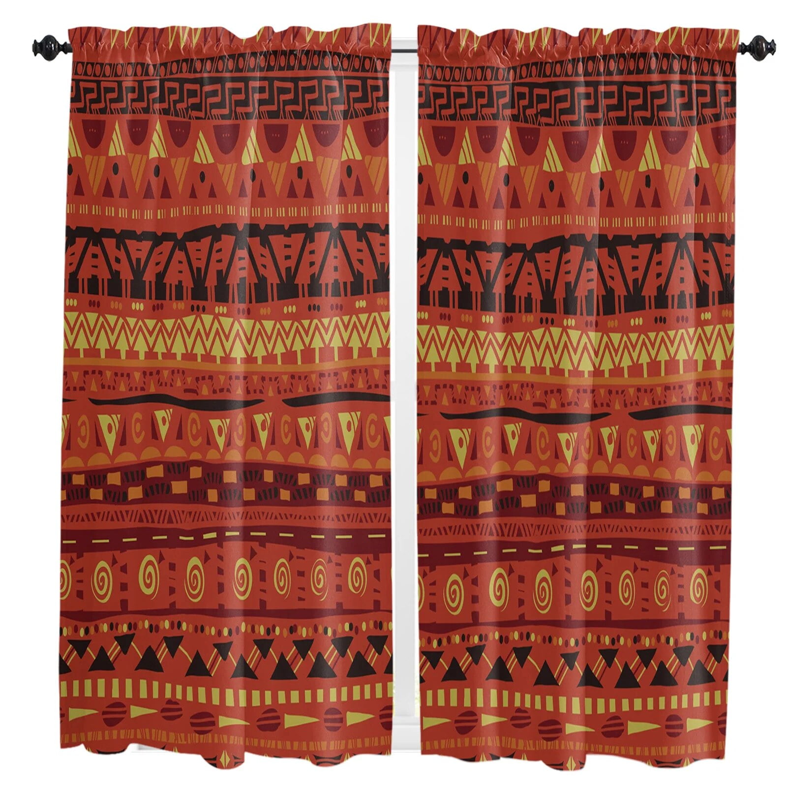 Africa Emblem Ethnic Curtains For Living Room Bedroom Window Treatment ...