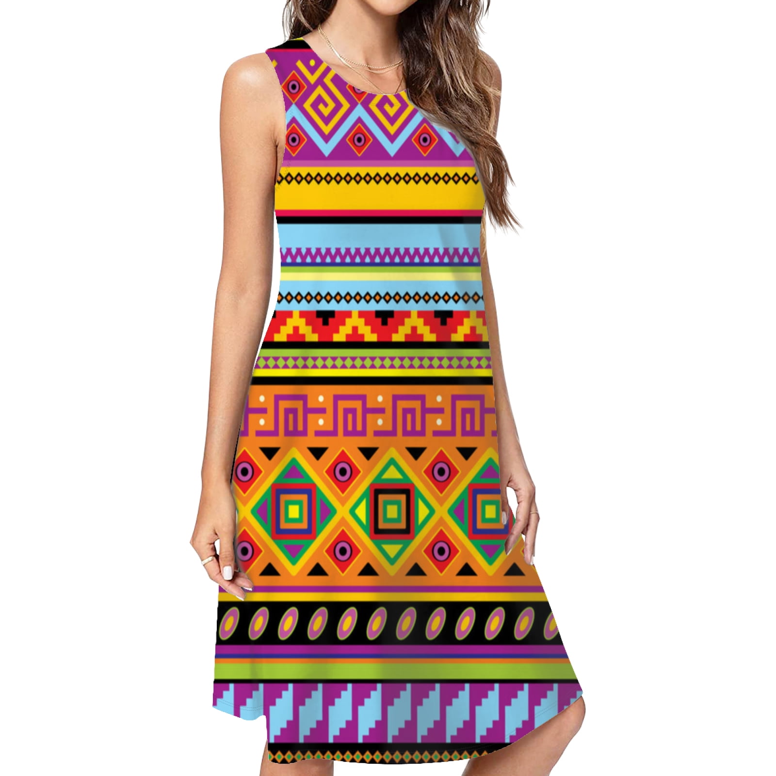 Africa Ethnic Colorful Pattern Dress Elegant Party Dresses Evening ...