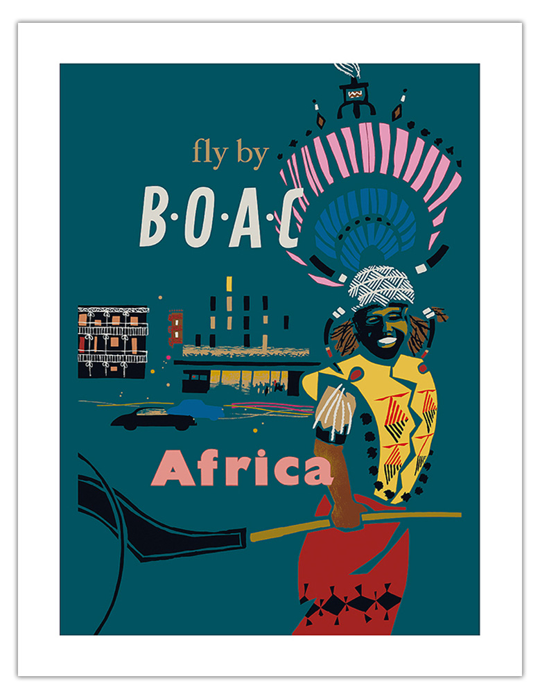Africa - Fly by BOAC (British Overseas Airways Corporation) - African ...