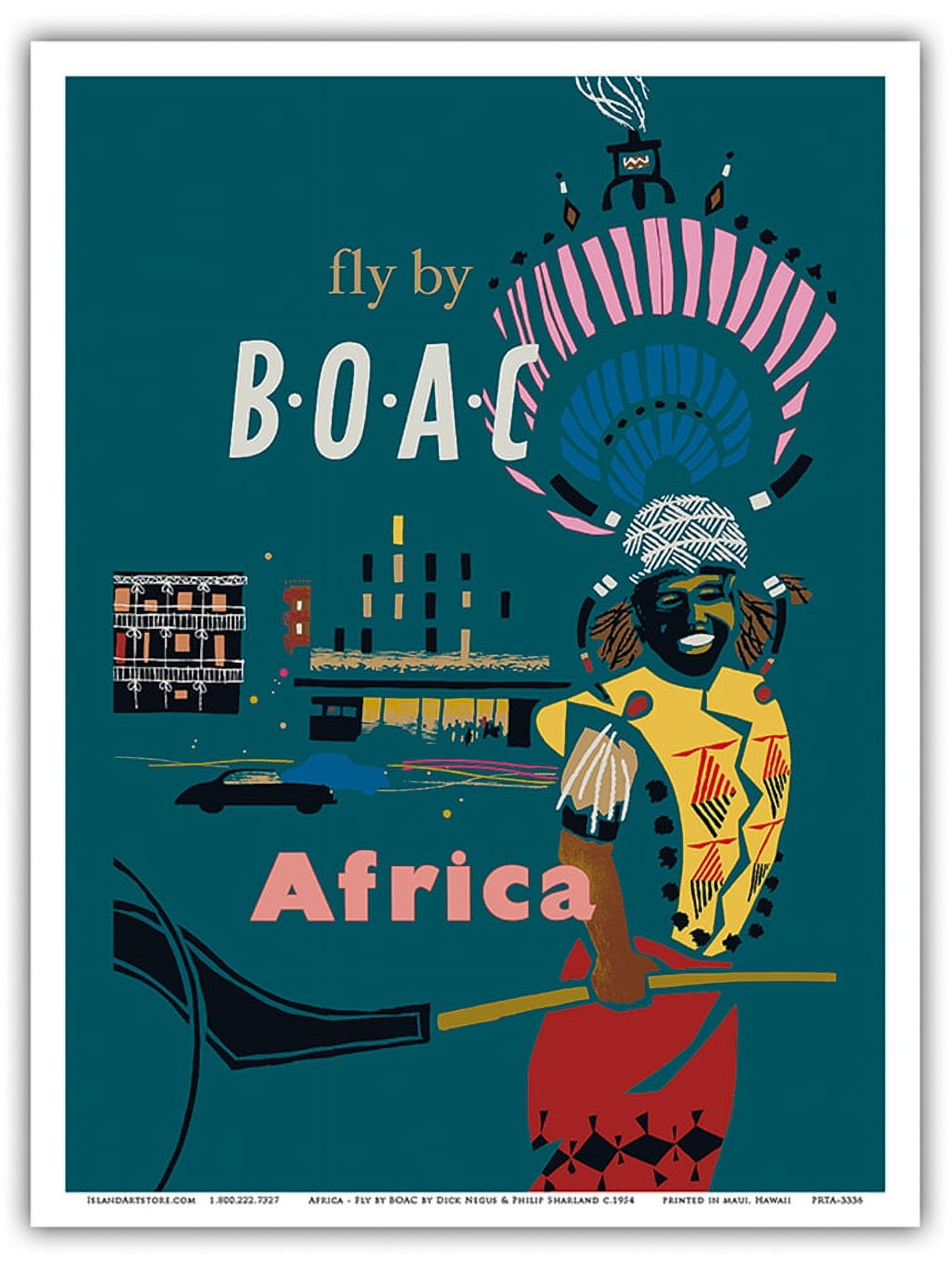 Africa - Fly by BOAC (British Overseas Airways Corporation) - African ...