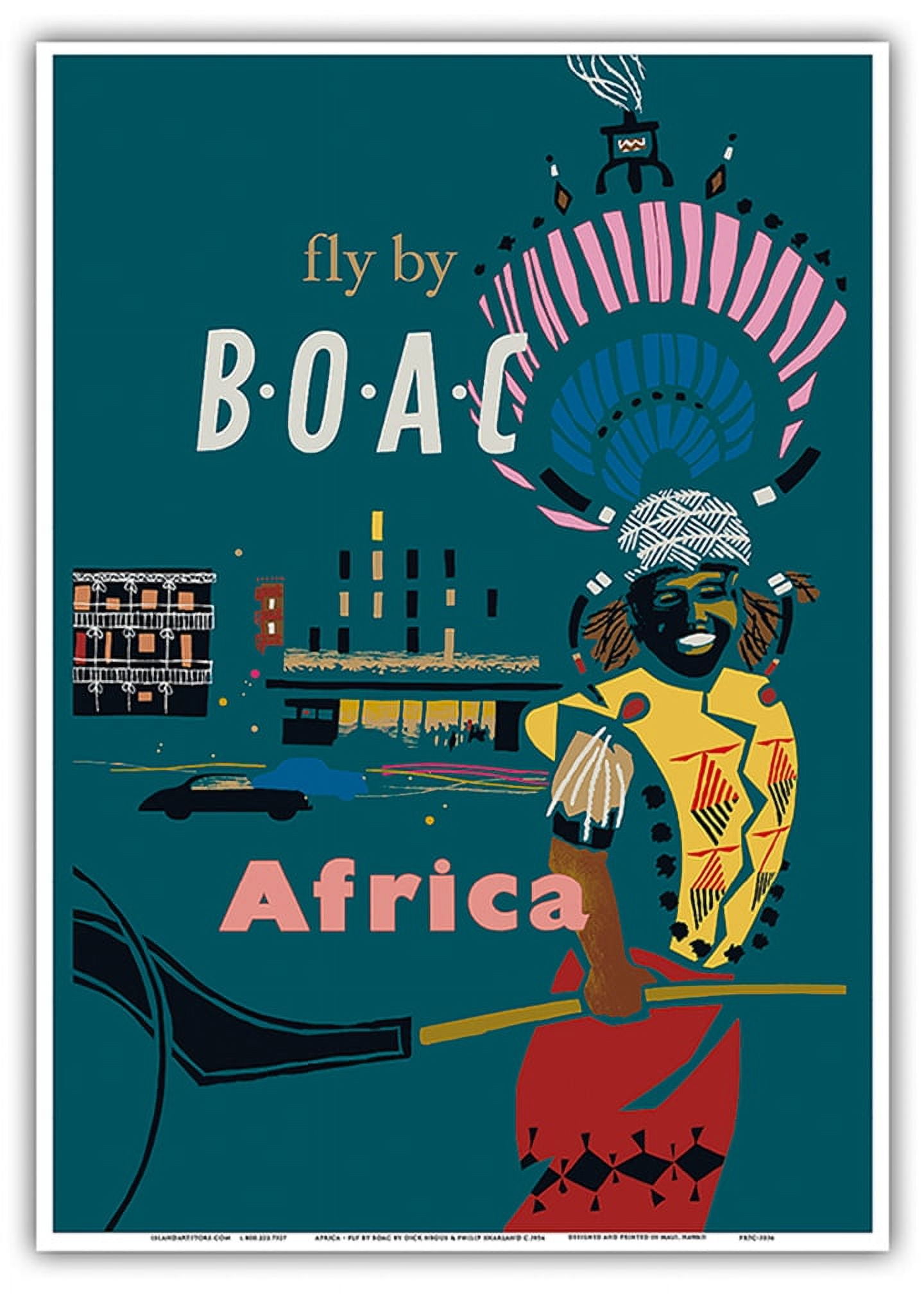 Africa - Fly by BOAC (British Overseas Airways Corporation) - African ...