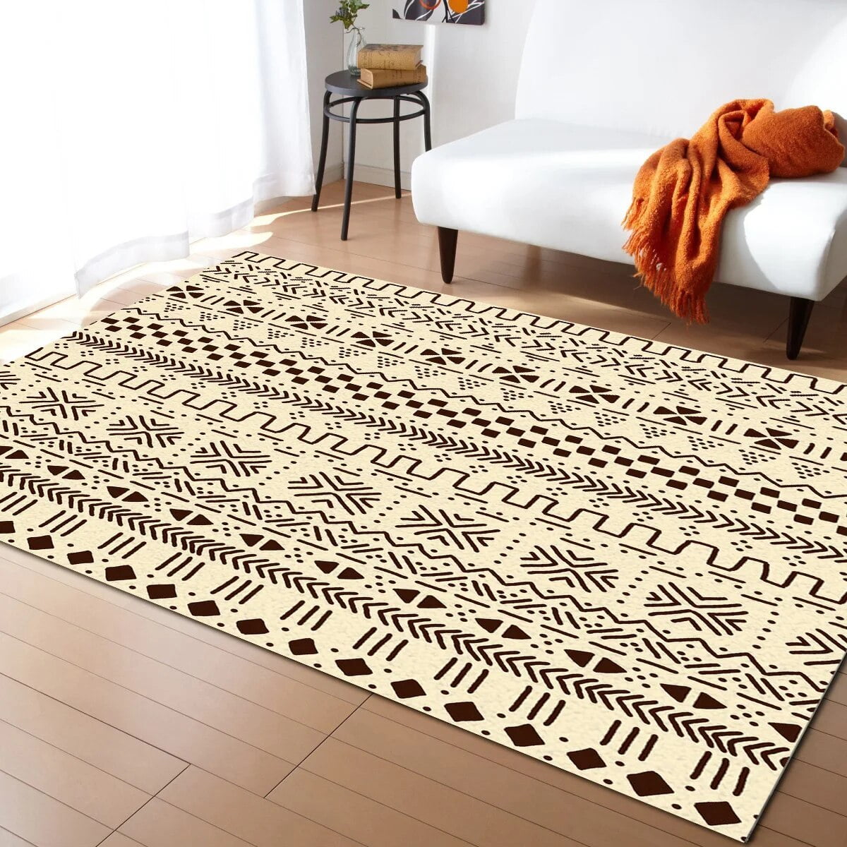 Africa Geometric Figures Living Room Carpet Coffee Table Floor Mat ...