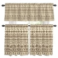 Africa Geometric Kitchen Curtains Set for Windows, Brown Beige ...