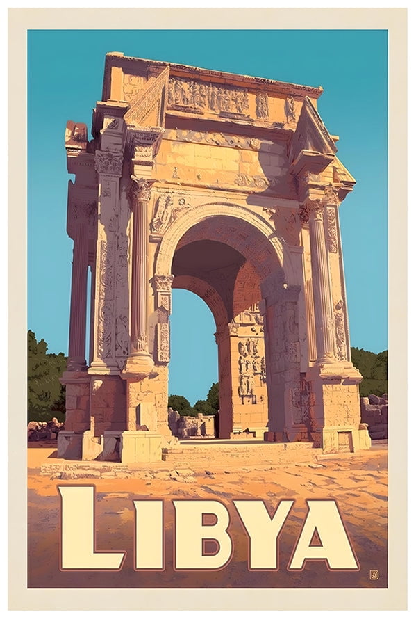 Africa - Libya - Vintage Travel Poster (8x12Inches(US/CANonly ...