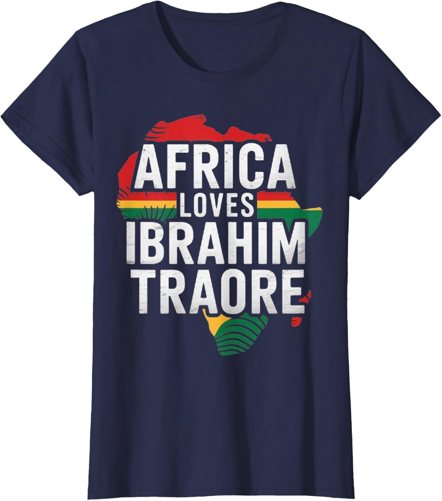 Africa Loves Traore Burkina Faso Ibrahim Traore Ladies' Crewneck T ...