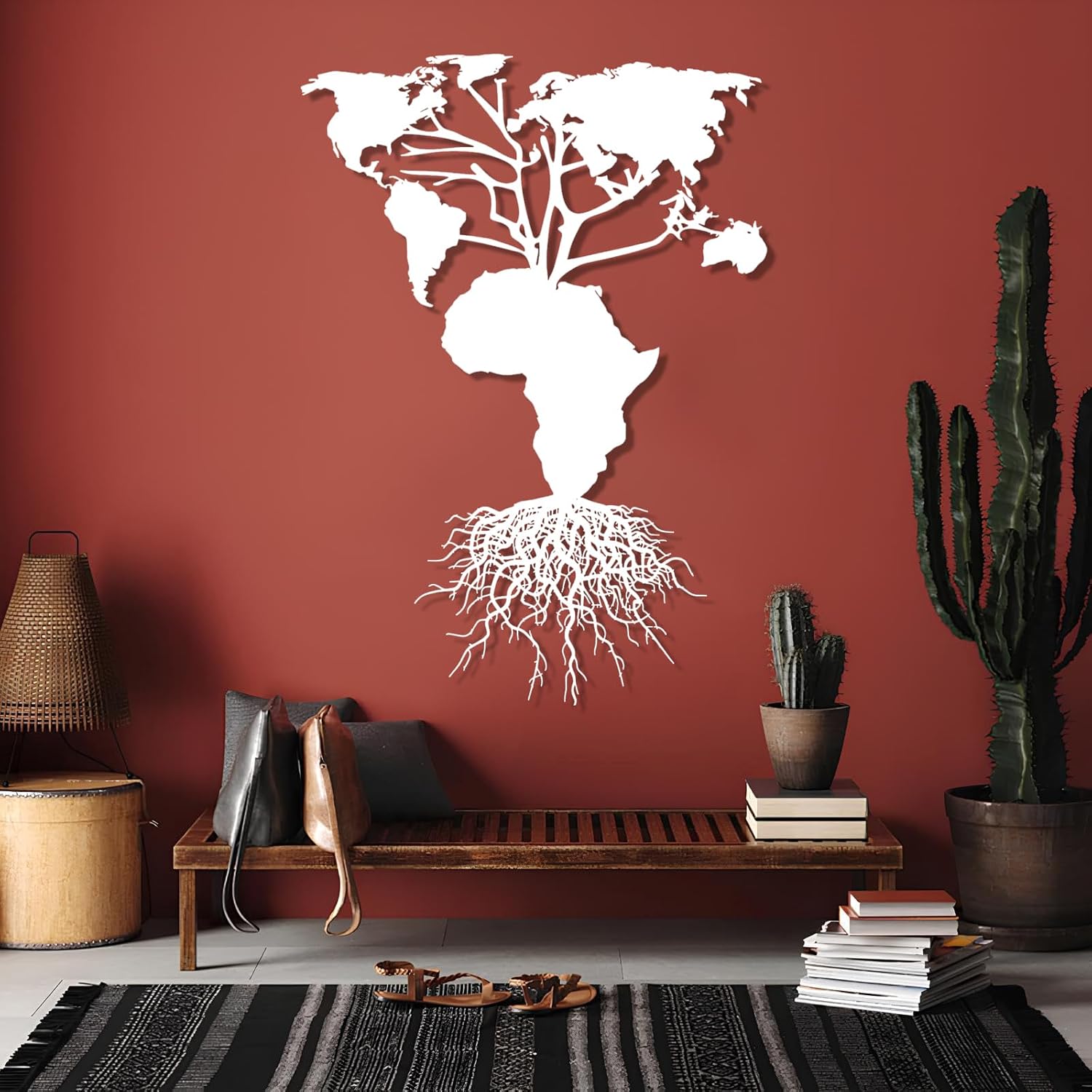 Africa Map Metal Wall Decor, Metal African Wall Art, African Map ...