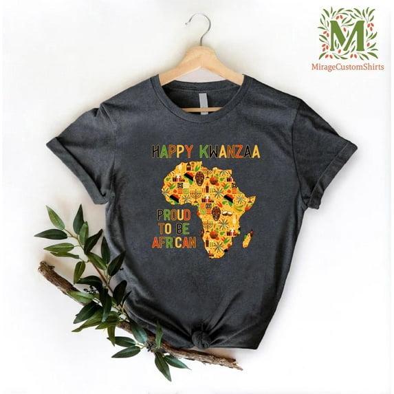 Africa Map Shirt, Happy Kwanzaa Shirt, Afro American Shirt, Kwanzaa ...