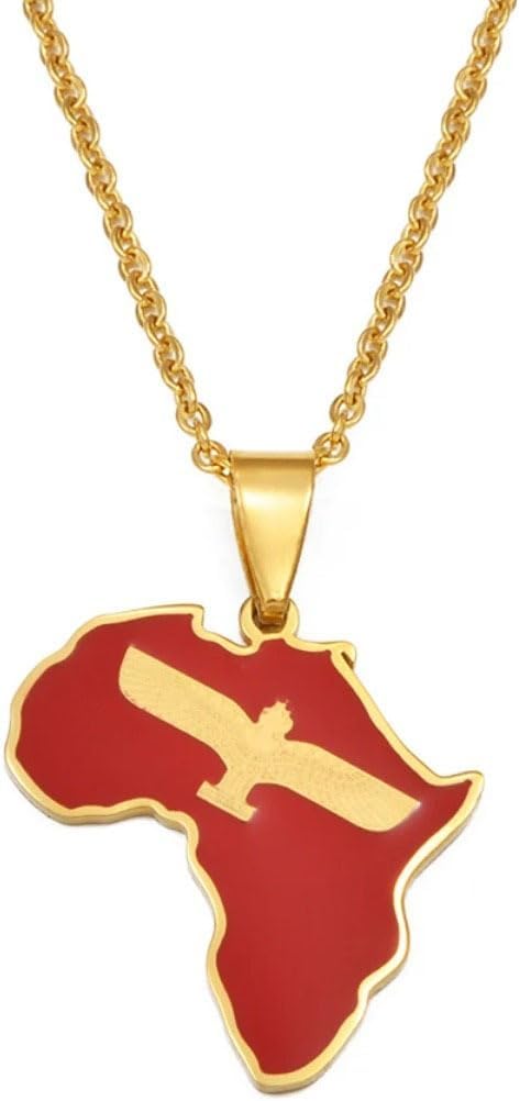 Africa Map With Arameans Aramaic Flag the Aramean Ashur Pendant ...