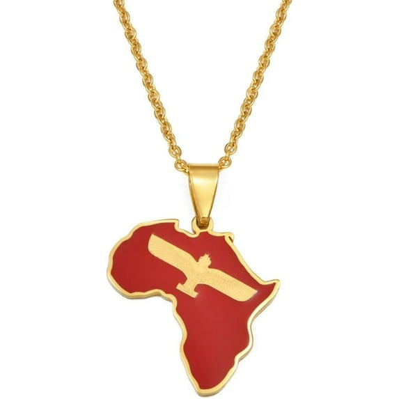 Africa Map With Arameans Aramaic Flag the Aramean Ashur Pendant ...