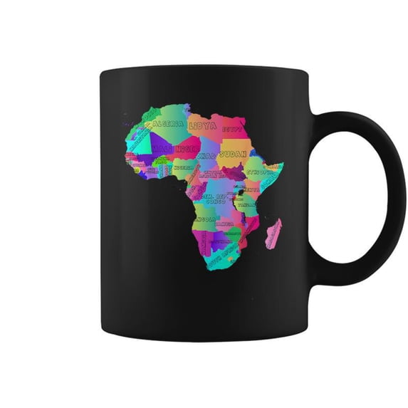 Africa Map With Boundaries And Countries Names Coffee Mugs - Walmart.com