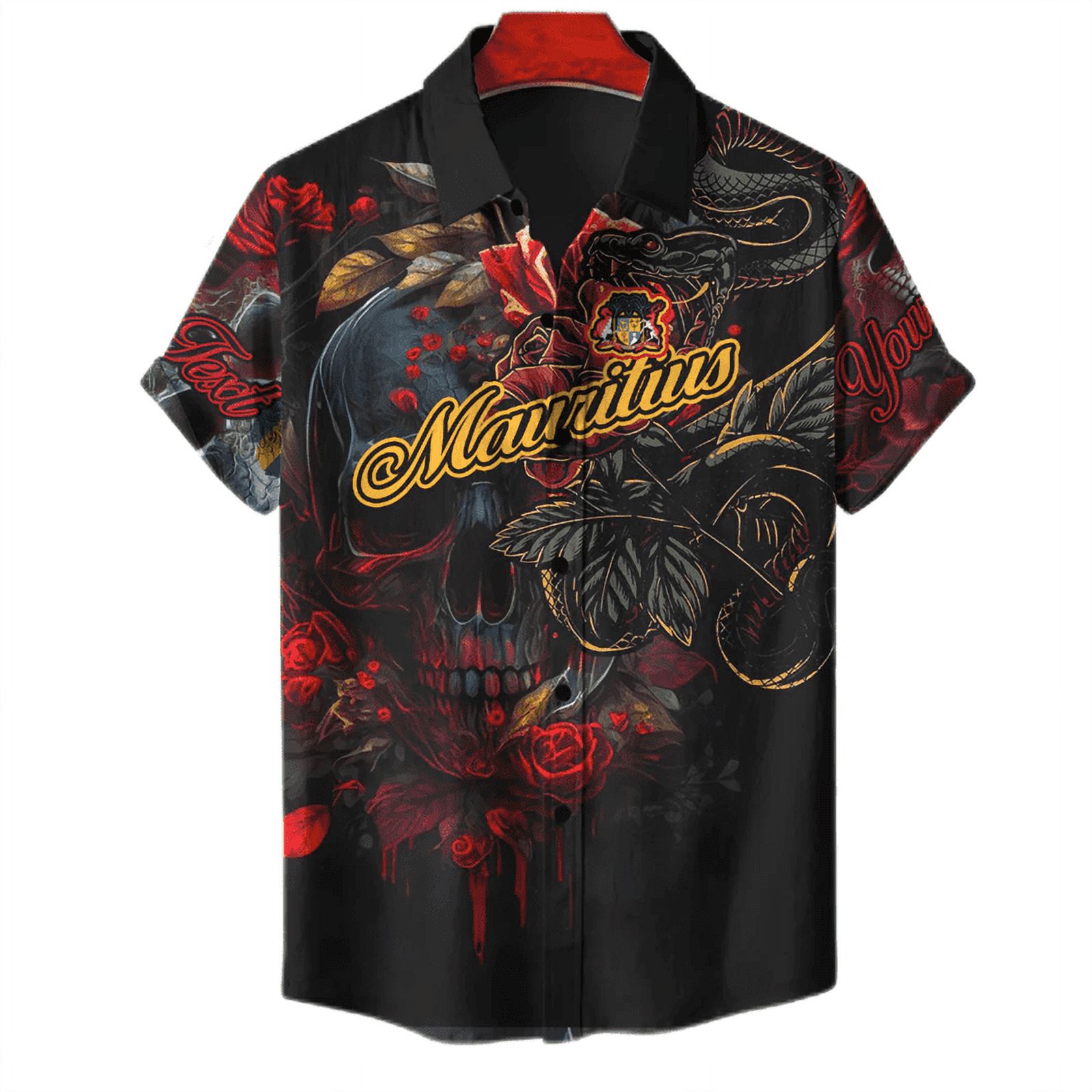 Africa Mauritius Map Flag 3D Print Shirts For Men Clothes National ...