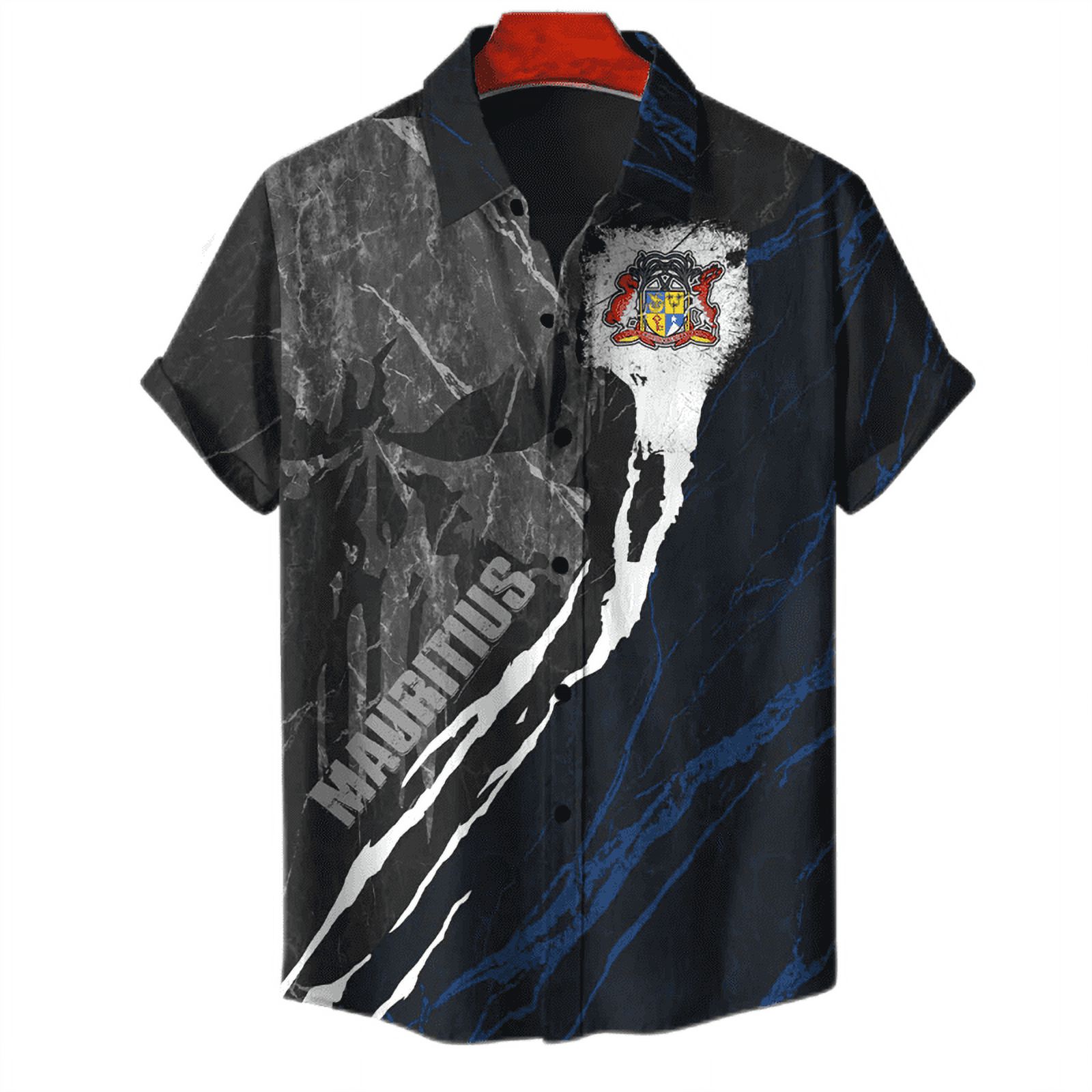 Africa Mauritius Map Flag 3D Print Shirts For Men Clothes National ...