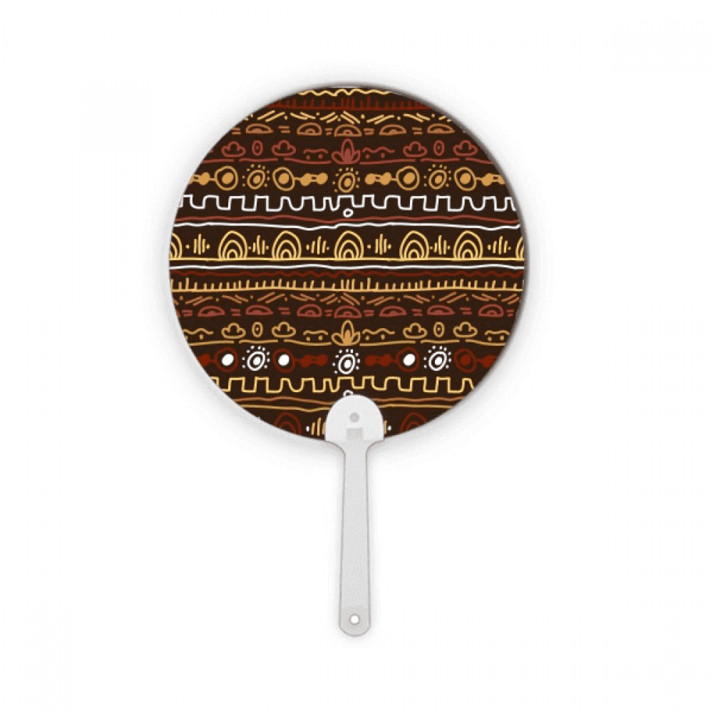 Africa Pritive Aboriginal Style Tribal Plastic Round Handheld Fan ...
