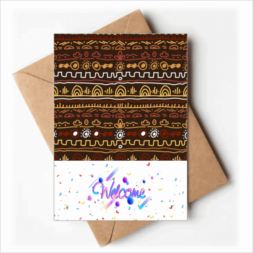 Africa Pritive Aboriginal Style Tribal Welcome Back Greeting Cards ...